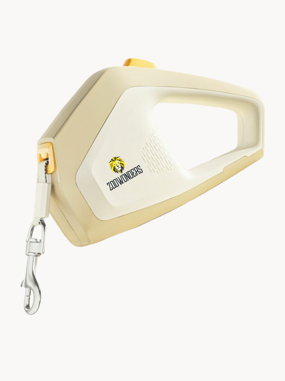 Поводок для собак / поводок-рулетка для средних и крупных пород 5м (белый/бежевый)