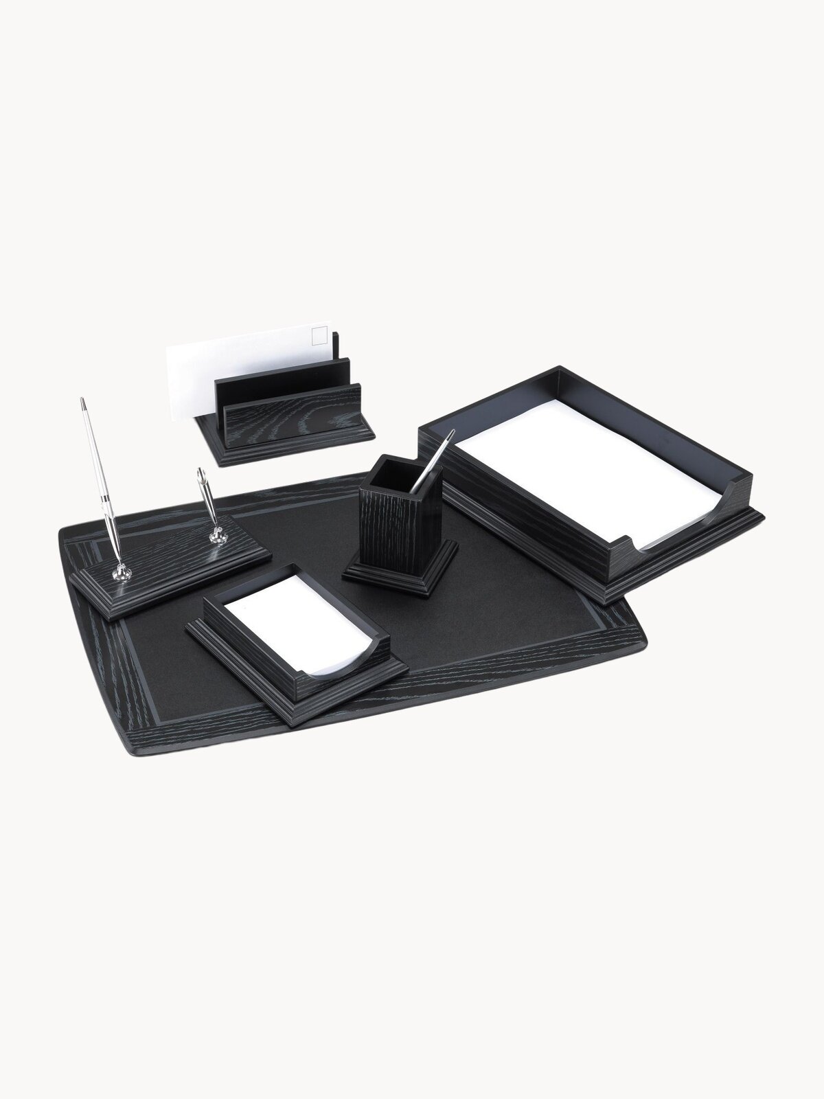 Настольный подарочный набор руководителя, оригинальный бизнес подарок Galant Black Hawk из дерева, 6 предметов, цвет чёрный дуб, 238167