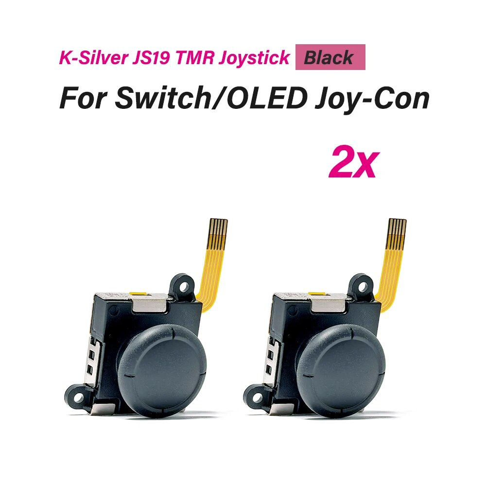 2шт. Джойстики K-Silver JS19 TMR Black для Switch/OLED