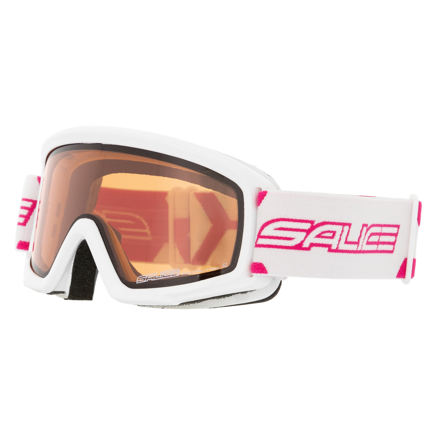 Маска горнолыжная Salice 708DAF White/Da Pink S2 (Возраст:6-10)