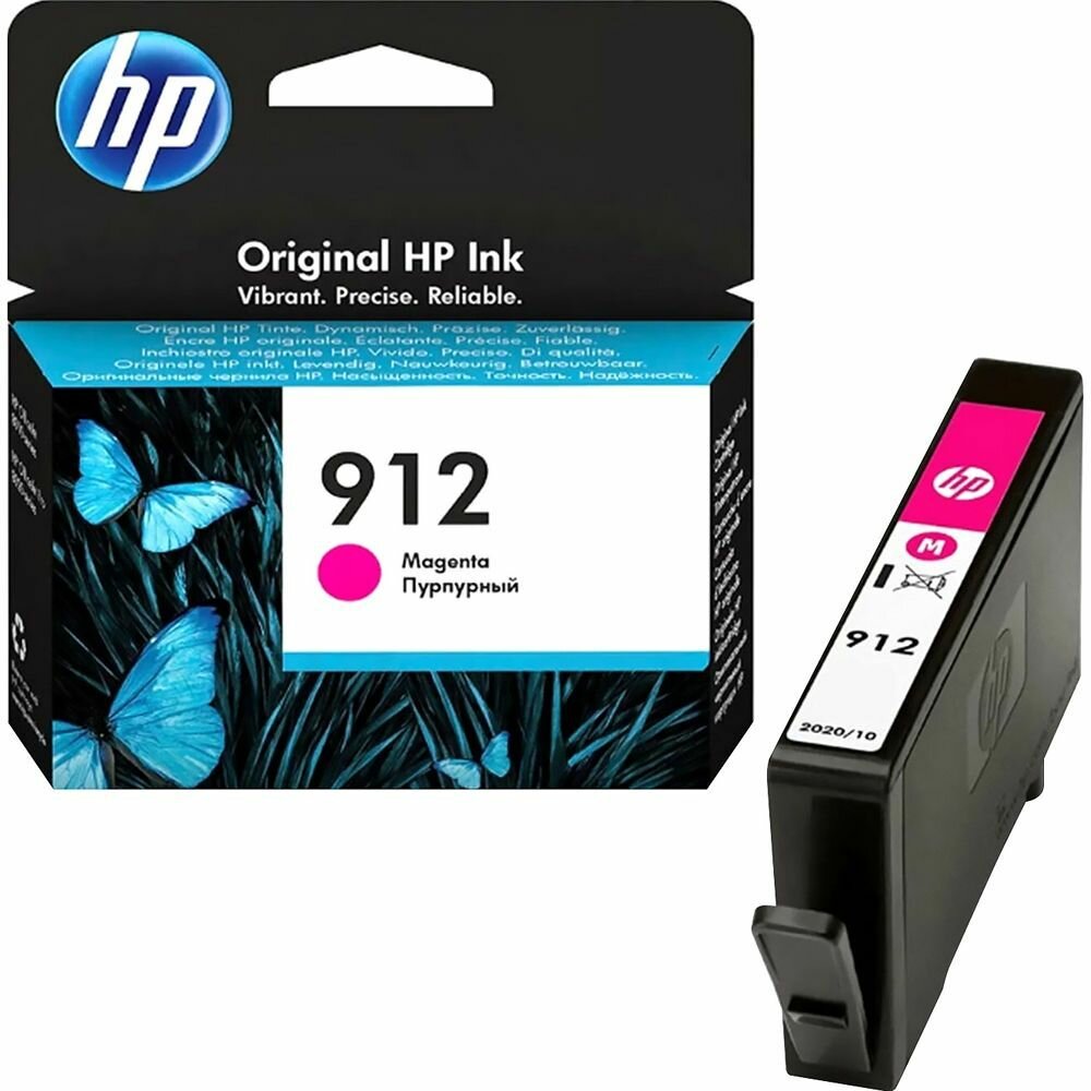 Картридж для струйного принтера HP 912 Magenta 3YL78AE, официальная гарантия