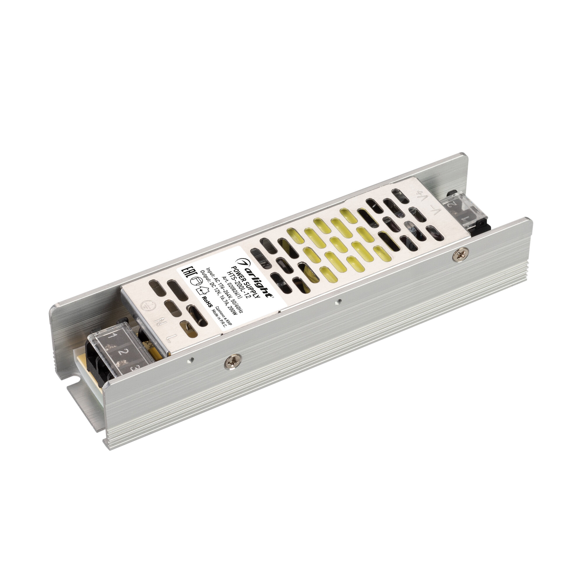 Источник напряжения Arlight Блок питания HTS-200L-12 (12V, 16.7A, 200W) (Arlight, IP20 Сетка, 3 года)