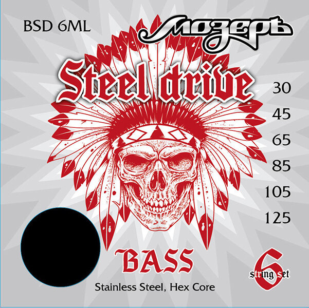 Струны для бас-гитары Мозеръ BSD-6ML 30-125
