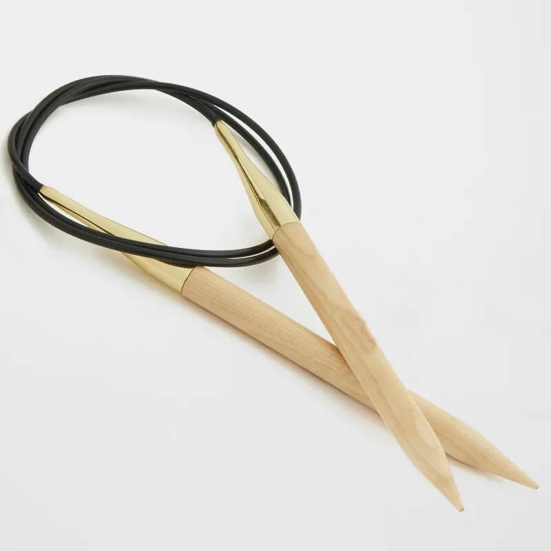 Спицы круговые "Basix Birch" 12 мм/80 см, береза, натуральный, KnitPro, 35338