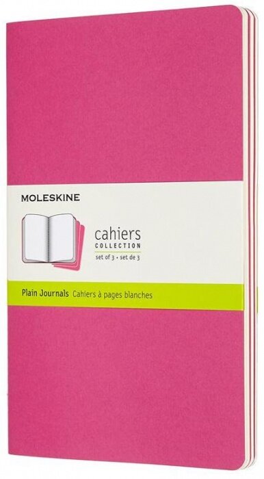 Moleskine CH018D17 Блокнот moleskine cahier journal large 130х210 мм обложка картон 80 стр, нелинованный розовый неон (3 шт)