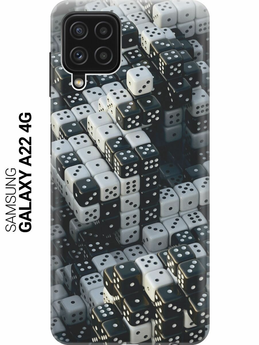 Силиконовый чехол на Samsung Galaxy A22, M32, M22, Самсунг А22, М32, М22 с принтом "Игральные кости"