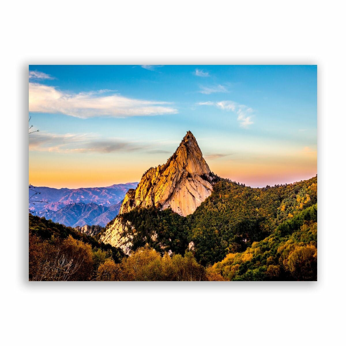 Постер, плакат на бумаге / Природа Китая - Горы / Размер 40 x 53 см