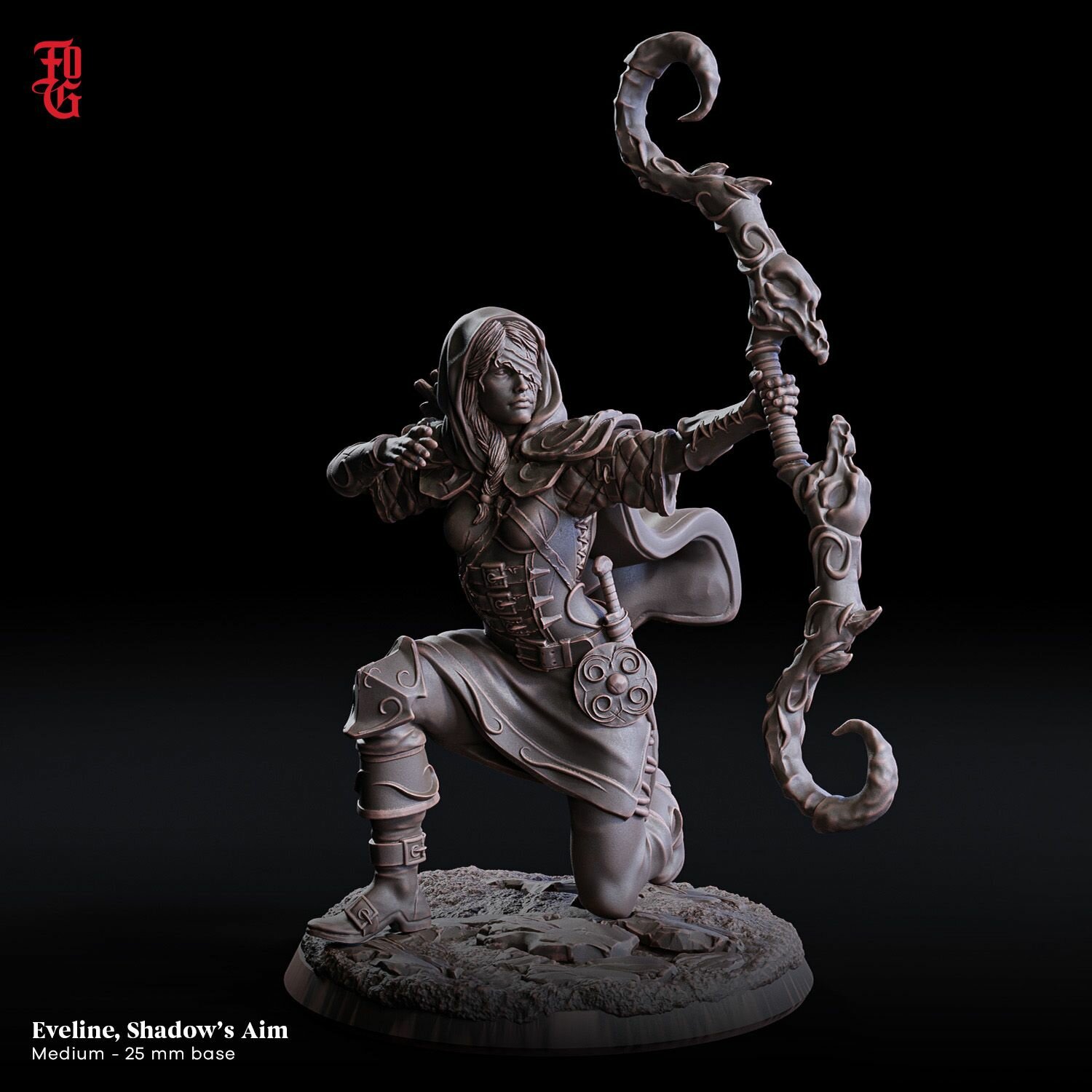 Миниатюра D&D "Эвелин, Цель Тени" 32 мм (DnD, Dungeons & Dragons, ДнД, Подземелья и Драконы, Pathfinder)