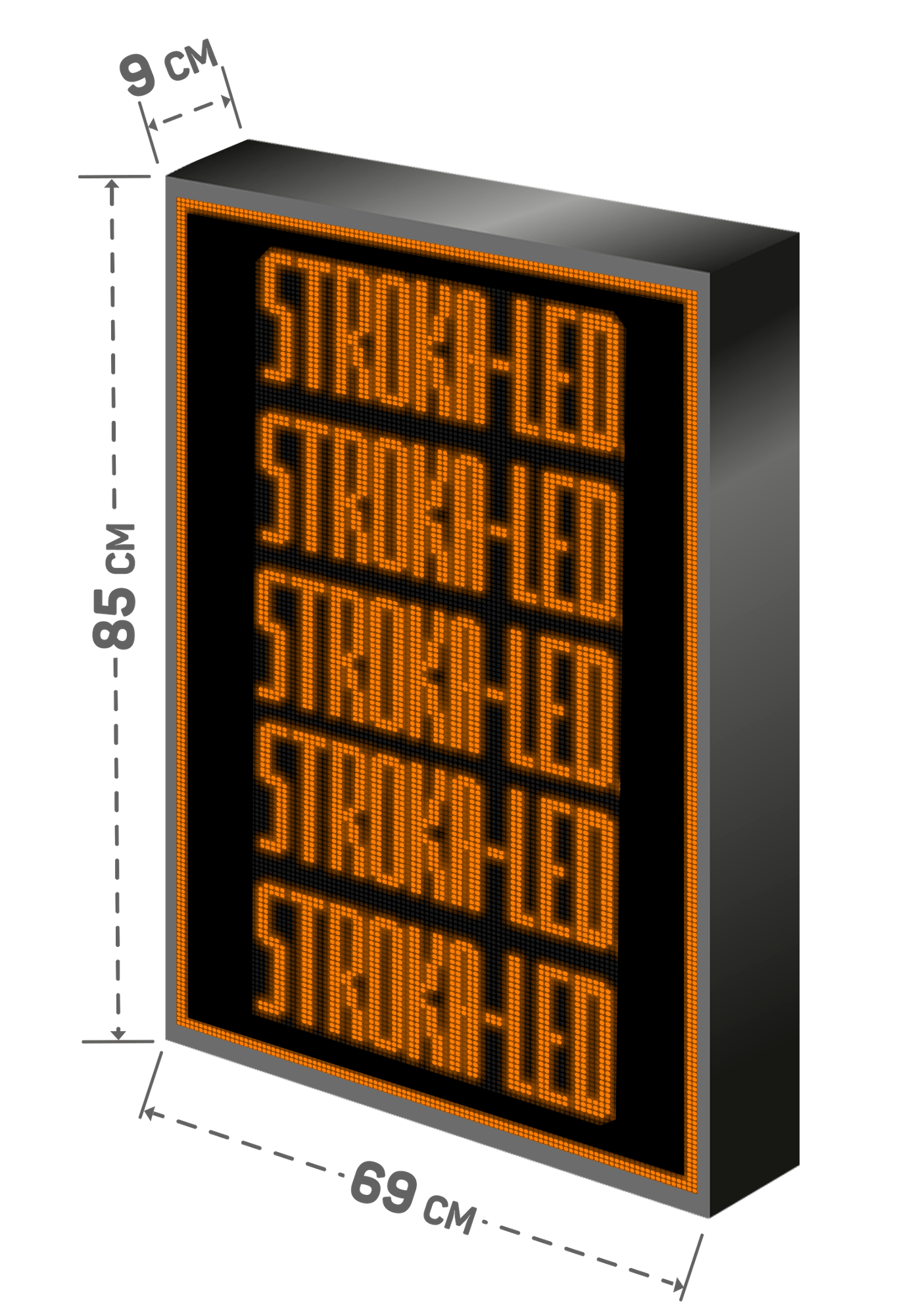 Бегущая строка/ Led /рекламная вывеска/ панель/69х85см