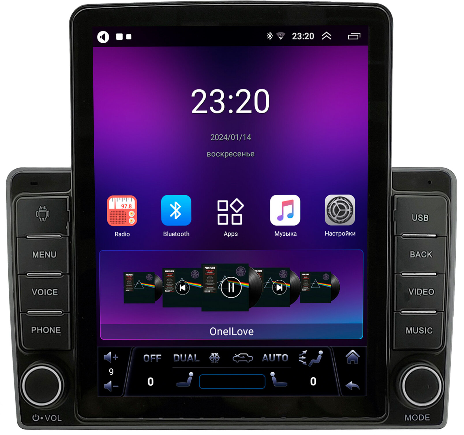 Штатная магнитола GAZ Газел Некст (Gazele Next) (серая) Canbox GTR095-9-1861 на Android 10 (QLed, 4/64, DSP, CarPlay)