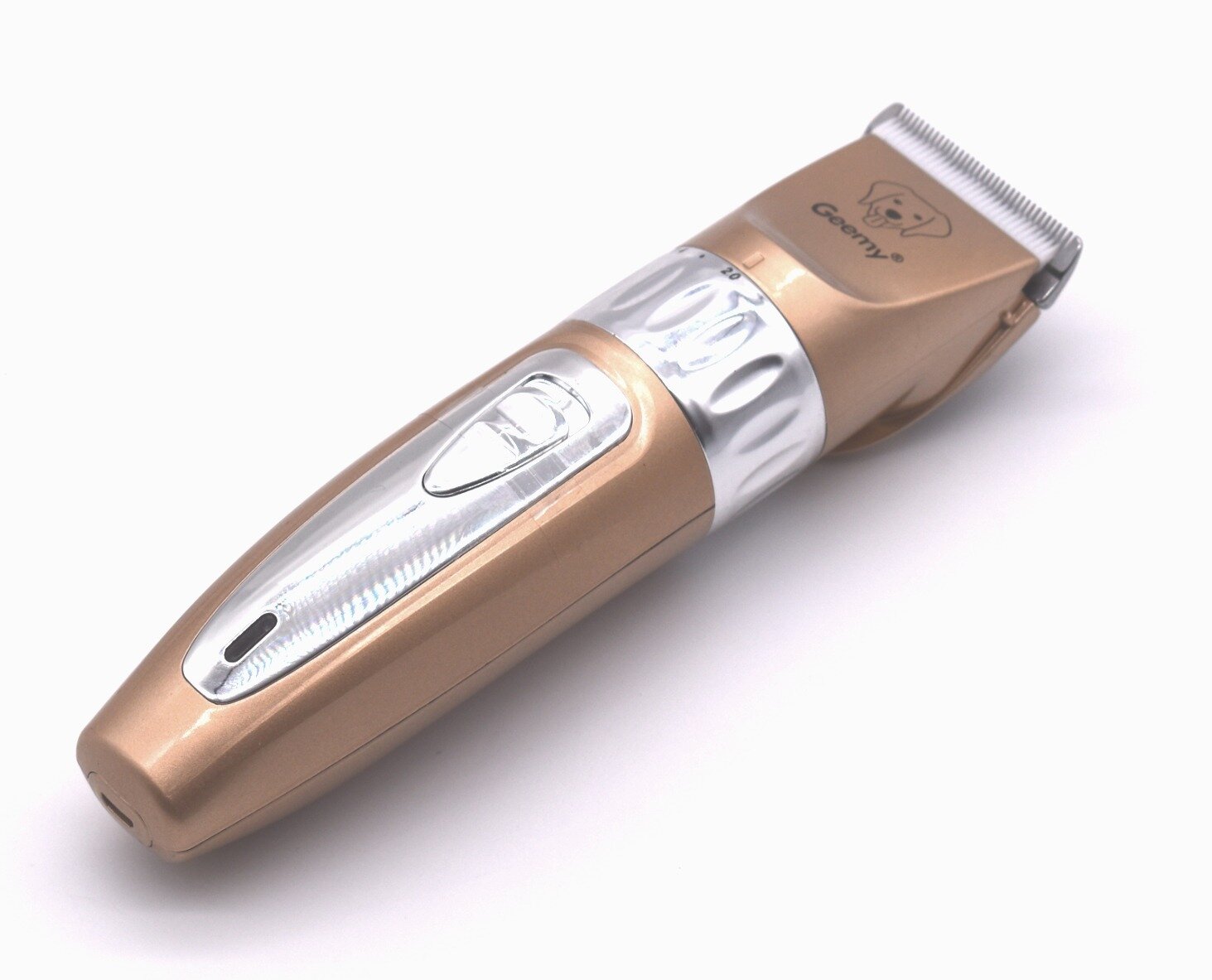 Машинка для стрижки животных Geemy GM-635 4 насадки, цвет золото