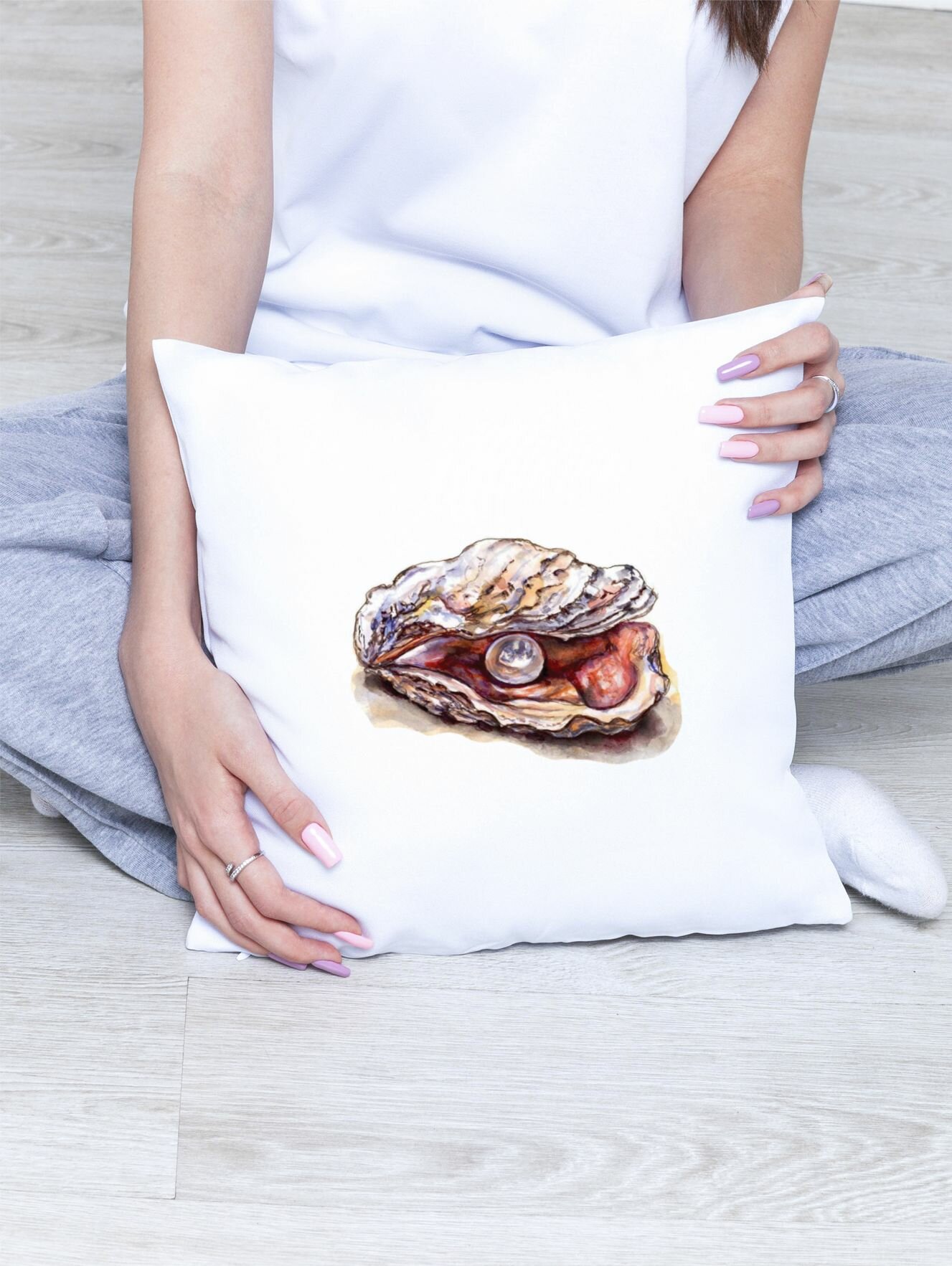 Подушка Устрица ( Подушка Устрица , Устрица , Подушка с Устрицей , Устрица подушка , Подушка с изображением Устрицы , подушка с животным , подушка с изображением животного , подушка животное ) 35х35см