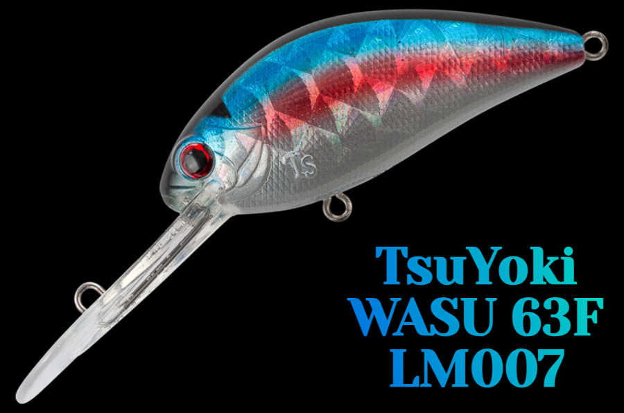 Воблер TsuYoki WASU 63F, плавающий, длина 63мм, вес 13гр, заглубление 2,8-5,5м, цвет LM007