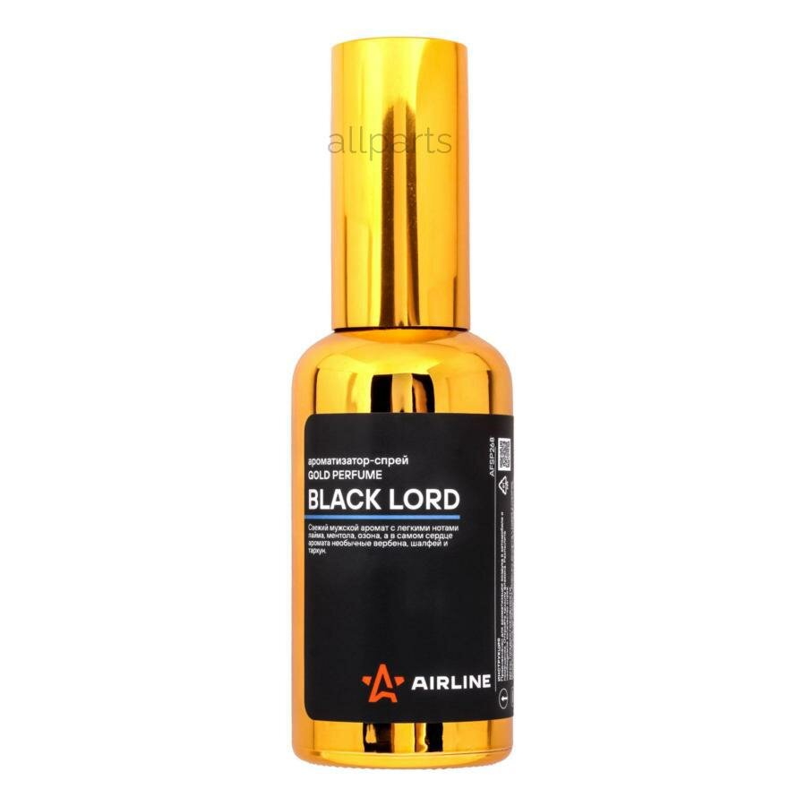 AIRLINE AFSP268 Ароматизатор-спрей "Perfume GOLD" BLACK LORD 60мл