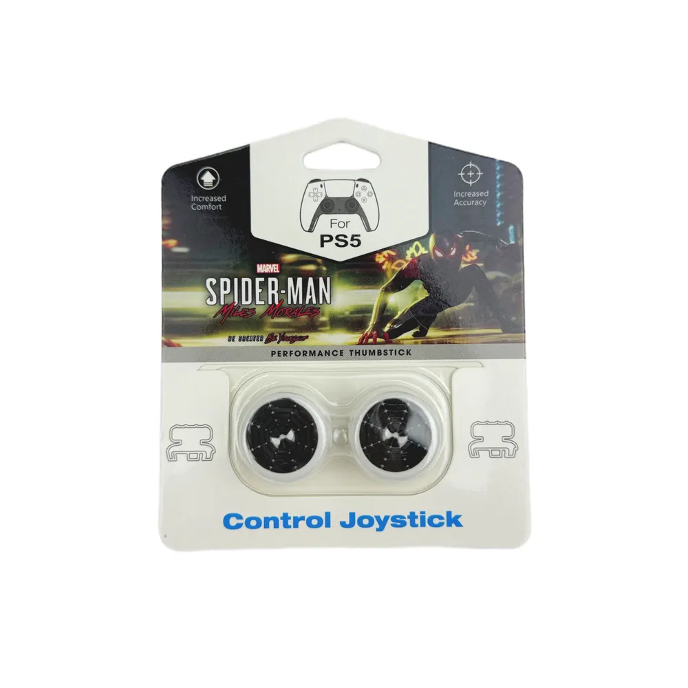 Накладки на стики для геймпада PS5 / PS4 / PS3 / Xbox Spider Man, черный, 2 шт.