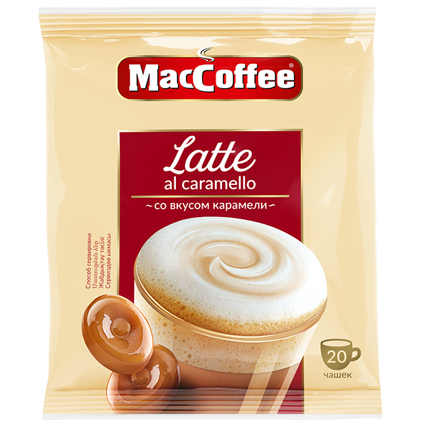 Кофе MacCoffee латте карамель 22 г х 20 шт