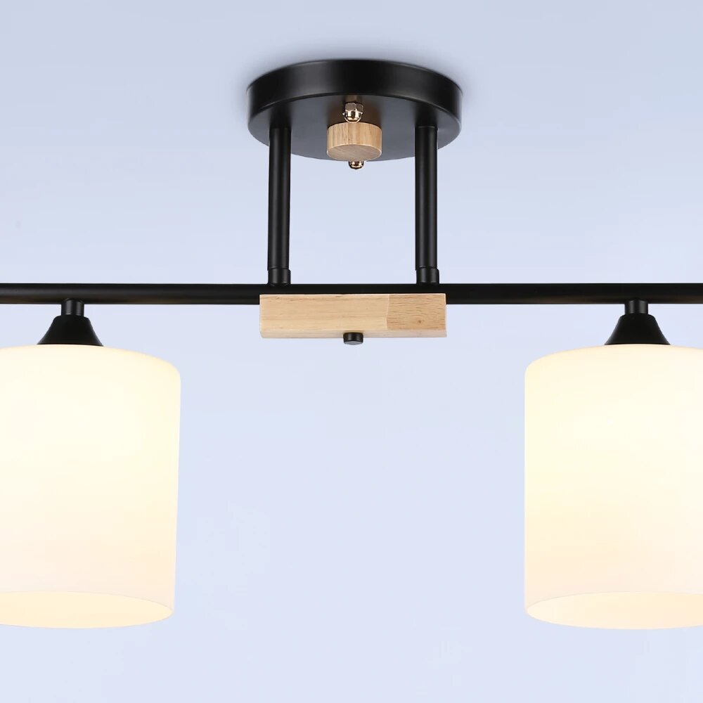 Подвесной светильник TR9543/2 BK/FR черный/белый матовый E27/2 max 40W 435*120*280