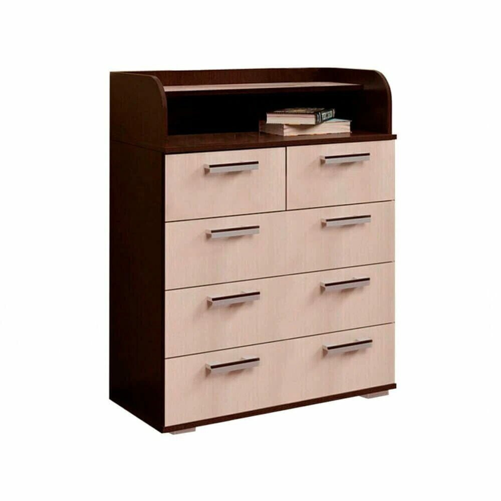 Комод «Стандарт №1» NEW 5 ящиков, ЛДСП, венге/лоредо (800х460х1020)