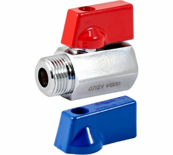 Кран PROFACTOR шаровой PF CHROME мини для бытовой техники в/н 3/8 PF BMV 352.10