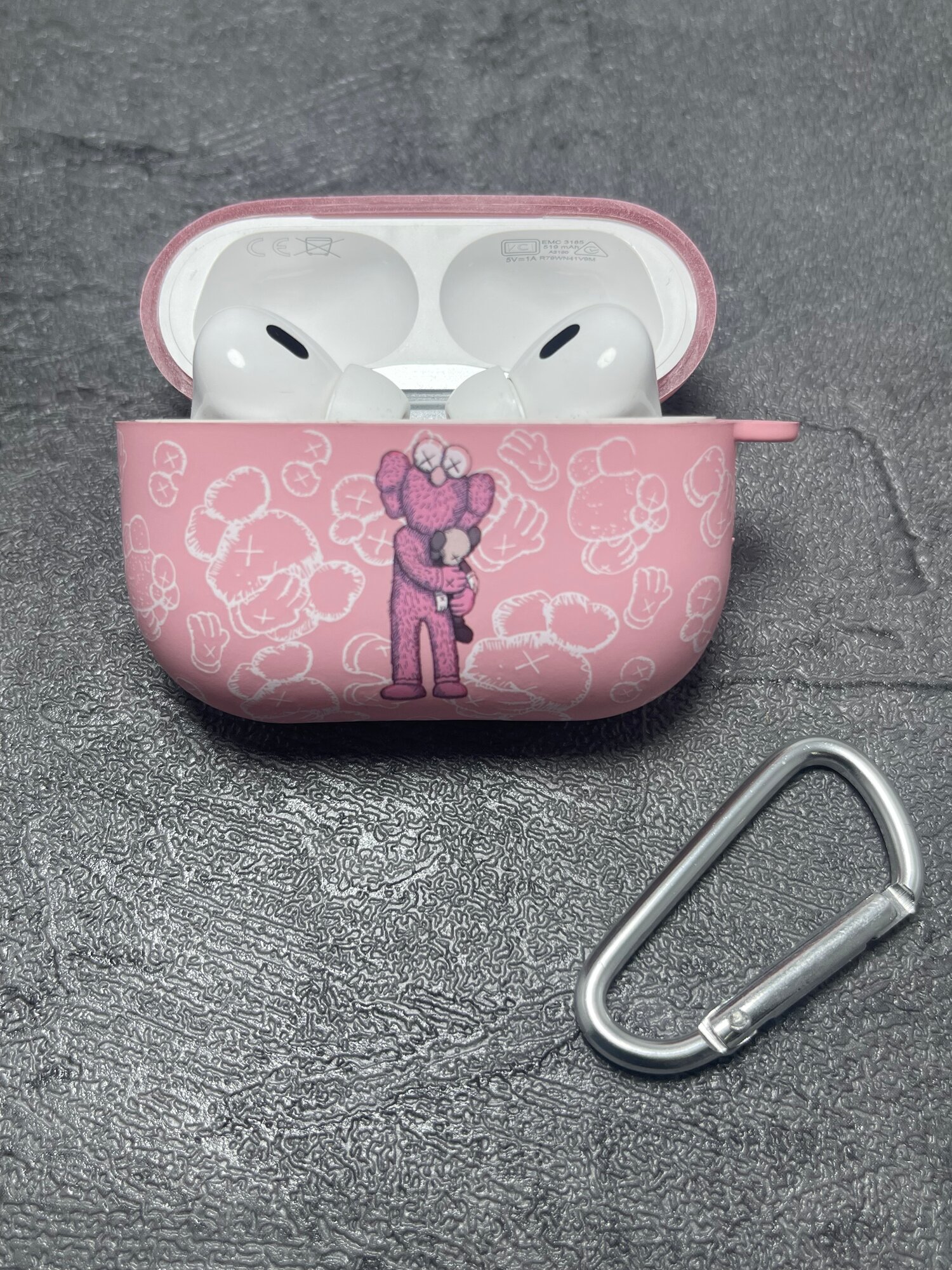 Чехол Luxo для беспроводных наушников AirPods Pro2 , ударопрочный , с карабином
