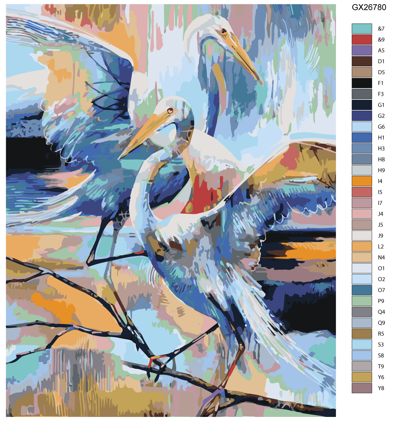 Картина по номерам "Грациозные журавли" GX26780 40_50