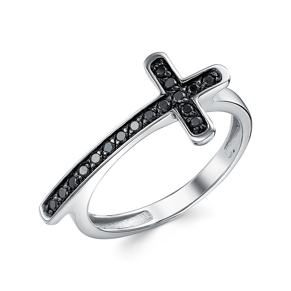 Кольцо, серебро, 925 проба, фианит