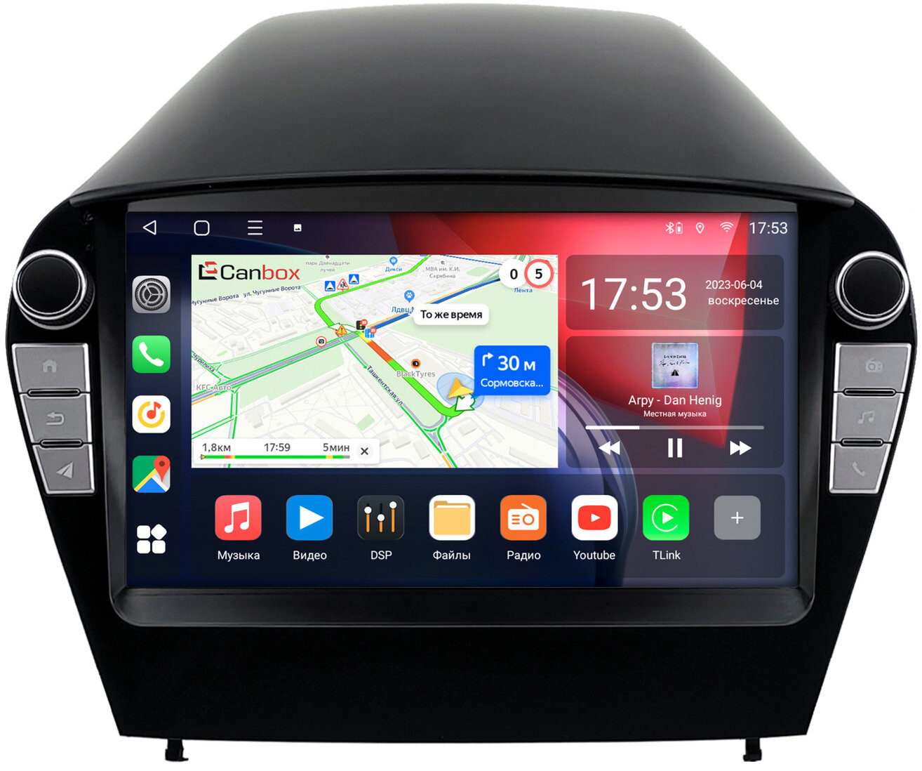 Штатная магнитола Canbox L-Line 4169-9-0086 для Hyundai ix35, Tucson 2 2009-2015 на Android 10 (4G-SIM, 2/32, TS18, DSP, QLed)