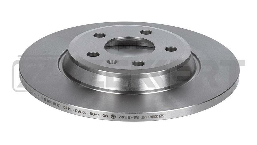 ZEKKERT BS-5842 Диск торм. задн. Audi A4 IV 07- A4 Allroad 09- A5/S5 07- A6/S6 IV 10- A6 Allroad II 12- Q5 08-