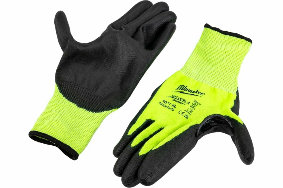 Сигнальные перчатки с уровнем сопротивления порезам 3 Milwaukee 10/XL 4932478133