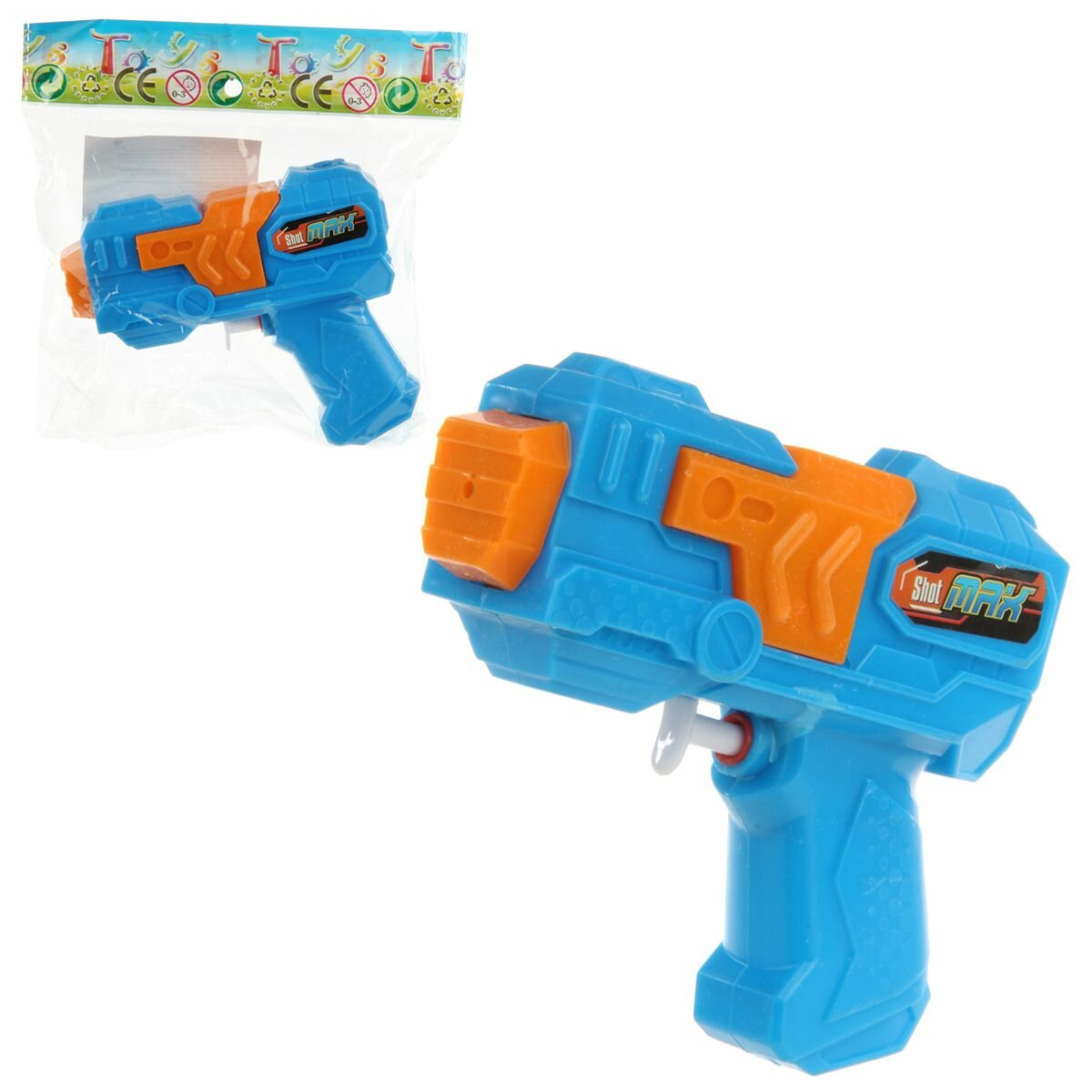 Водный пистолет бластер автоматический, 12 см, 90 мл, Veld Co / Водяная пушка / Детское оружие с водой