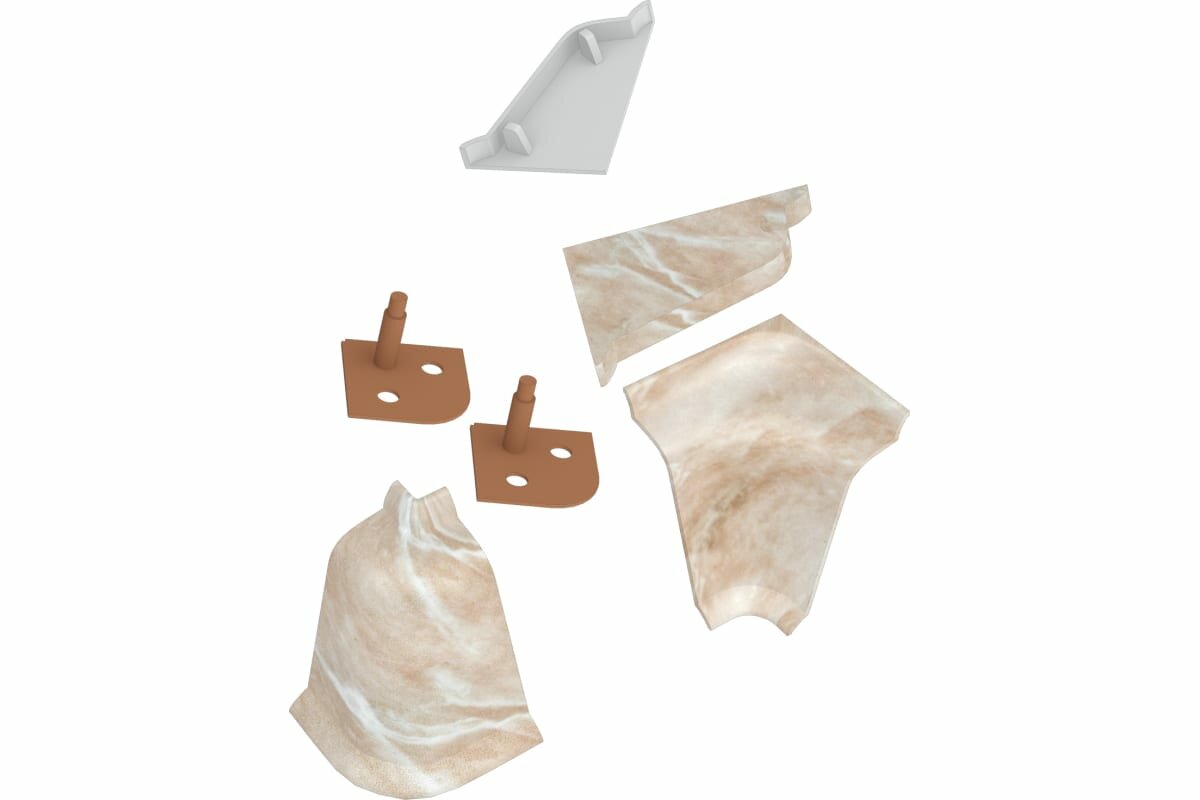 KORNER Комплект аксессуаров к LB 37 краш мрамор беж светл 328 20-37-9-M-328