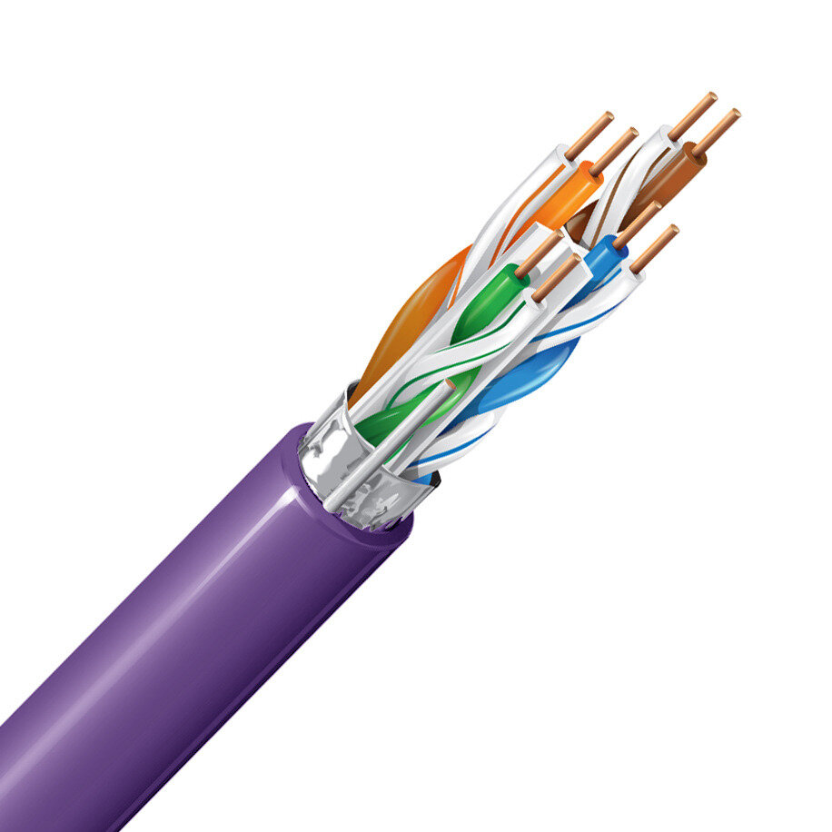 Витая пара BELDEN 10GXE00.07500 Purple, 1 м