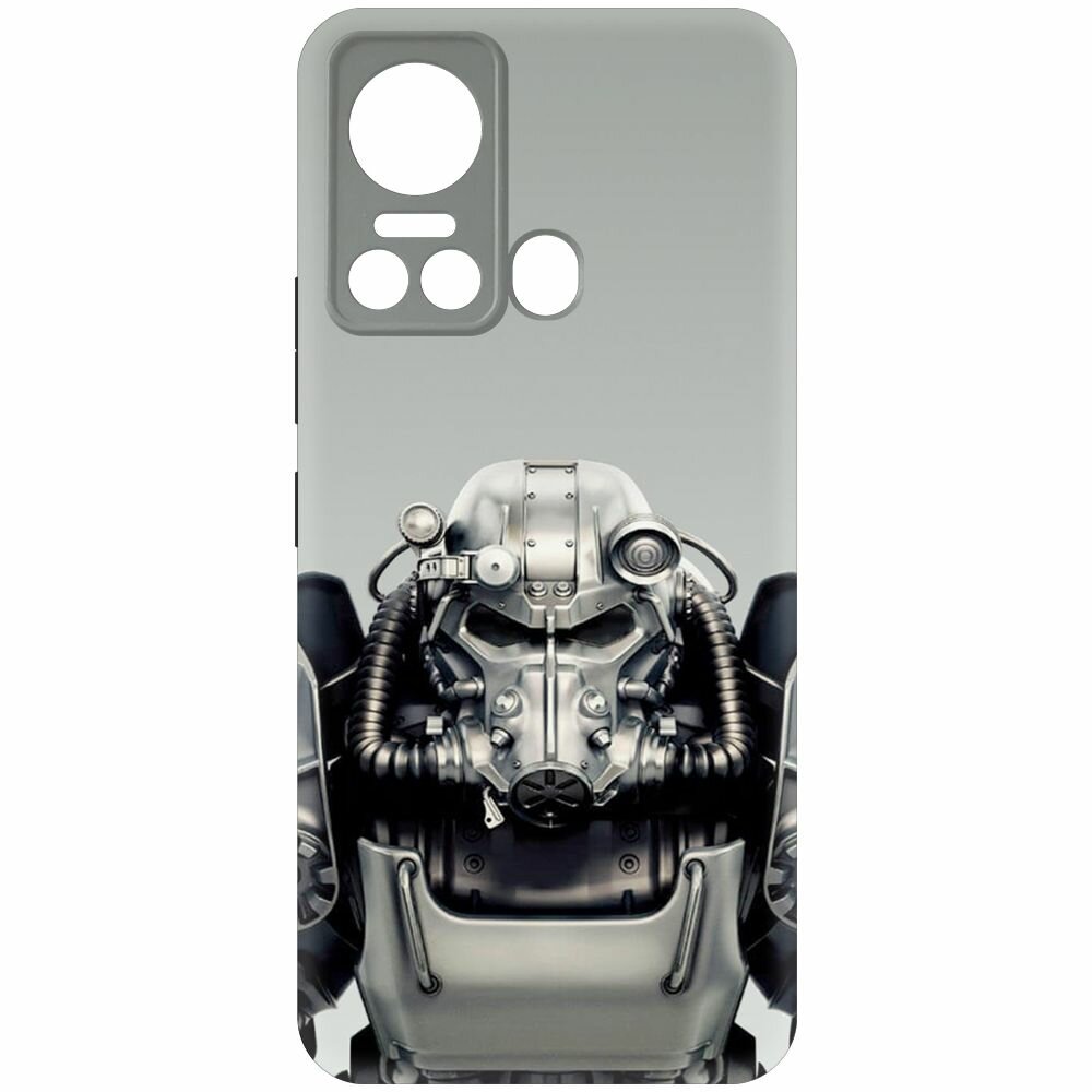 Чехол-накладка Krutoff Soft Case Фоллаут (Fallout) - Братство стали для ITEL S18 черный