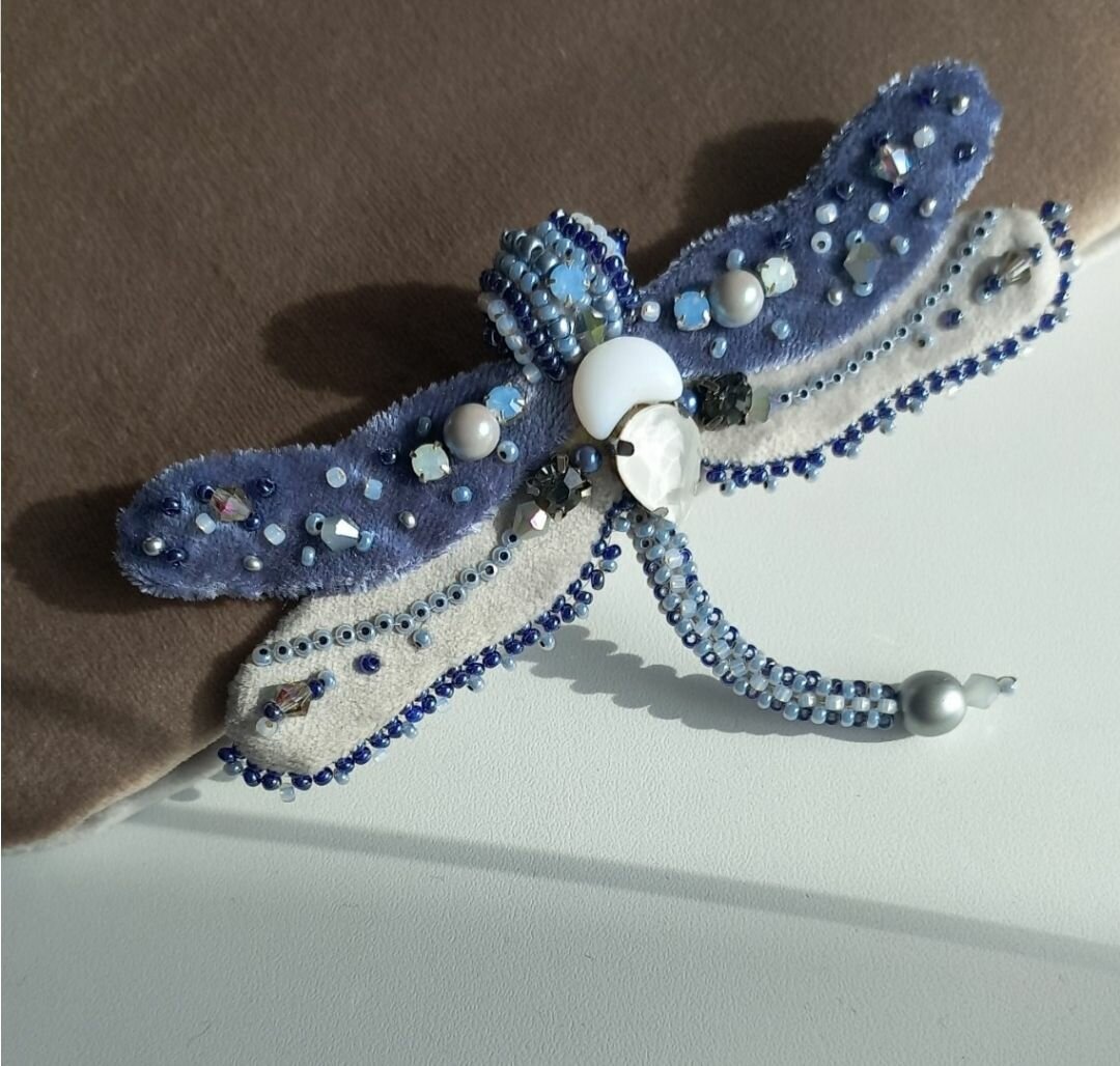 Брошь, стекло, бисер