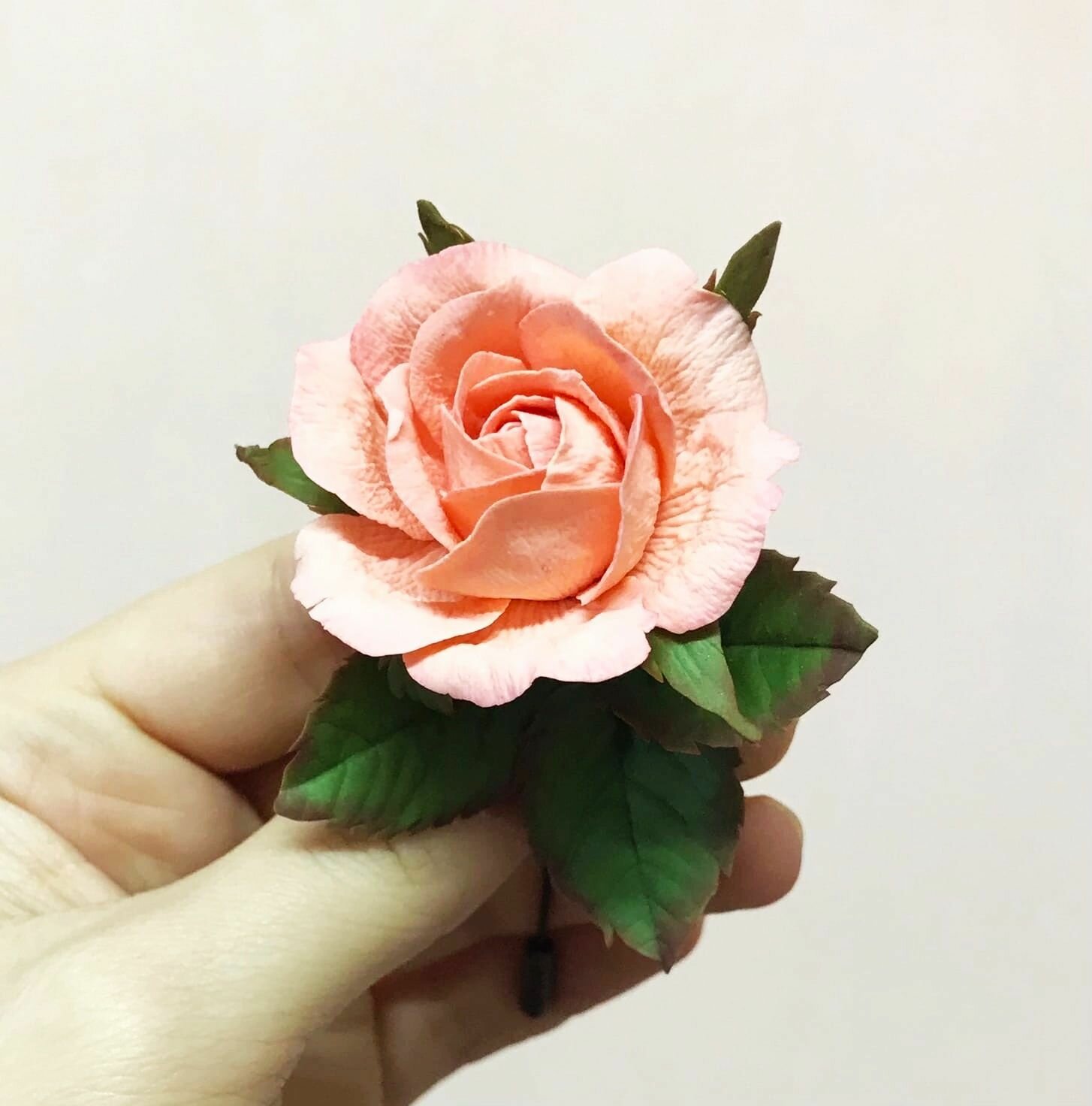 Брошь, полимерная глина