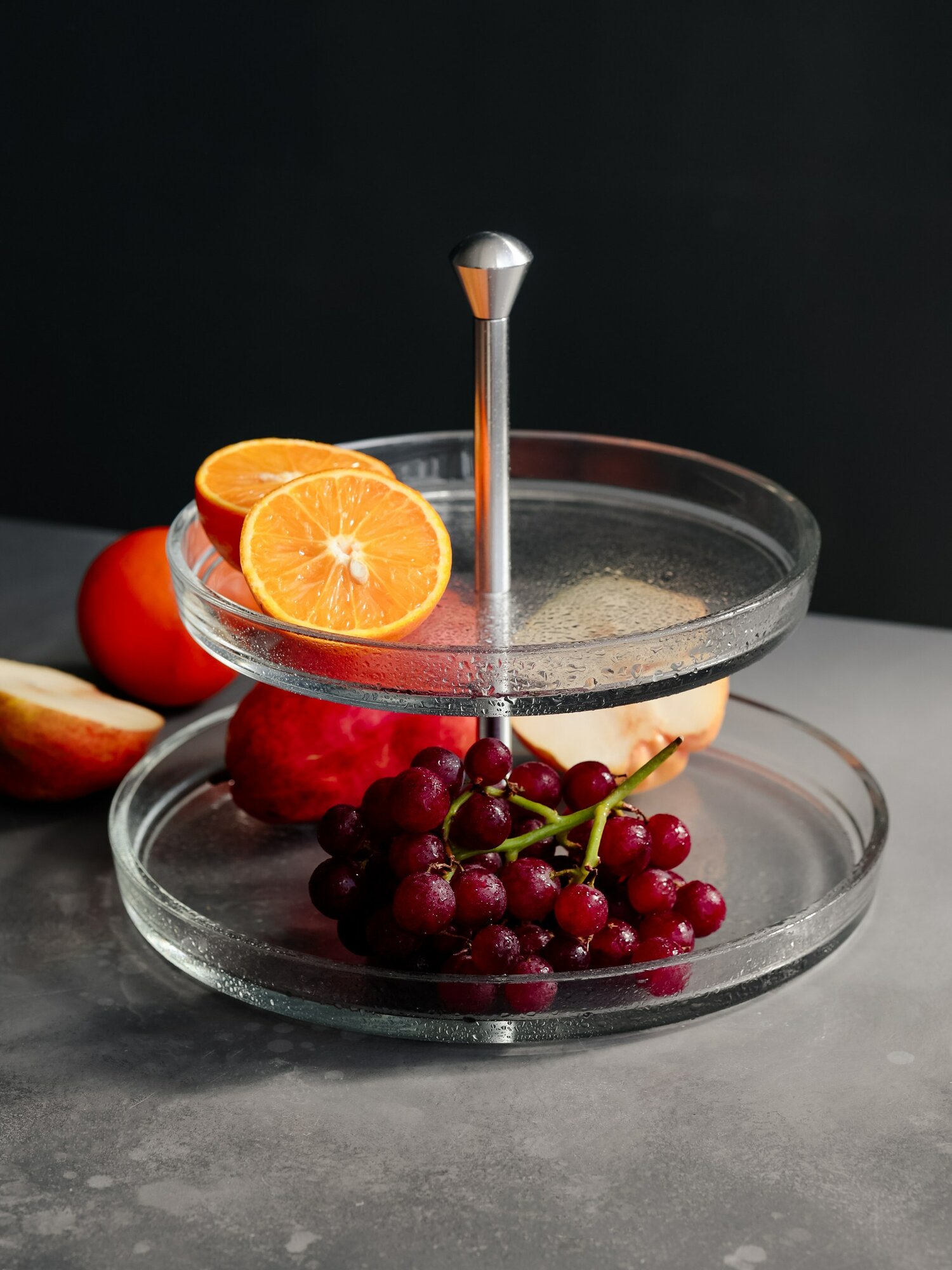 Блюдо-этажерка 2-х ярусная Borgonovo Palladio диаметр 22/27 см высота 23 см