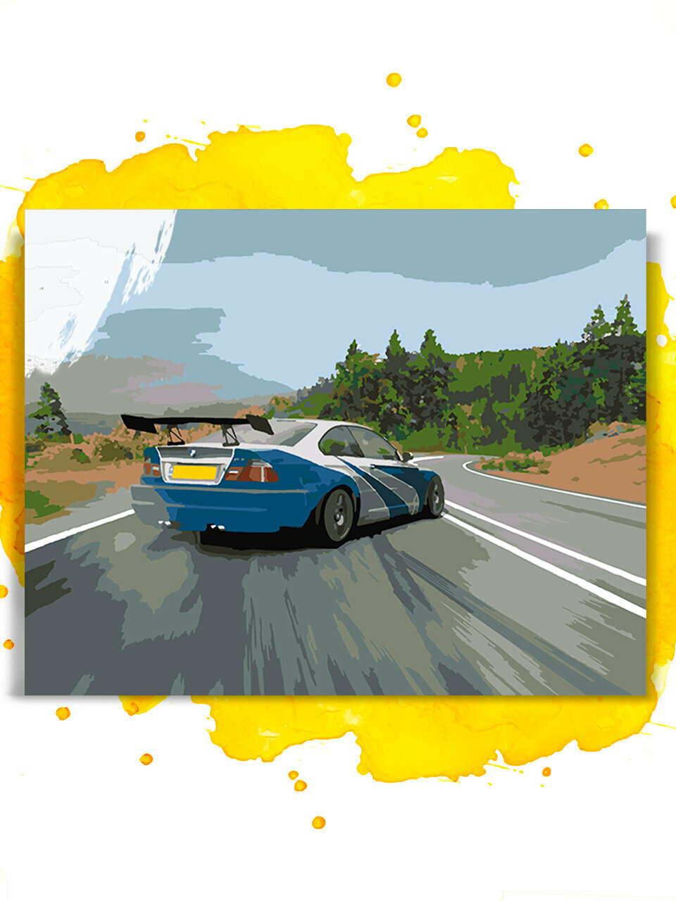 Картина по номерам на холсте BMW из Need for Speed, 30 х 40 см