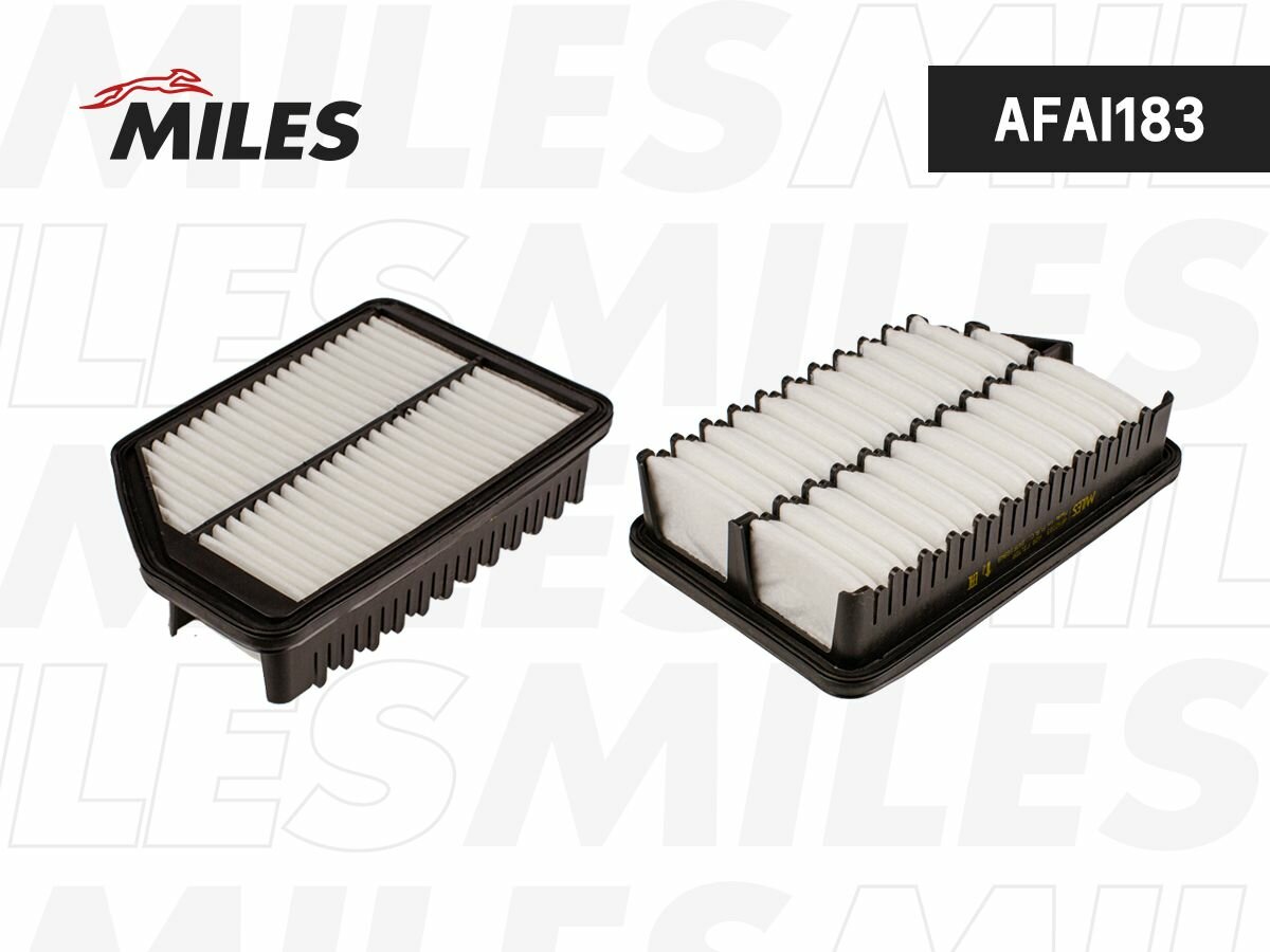 MILES Фильтр воздушный (HYUNDAI Elantra, i30, i40, ix35 2011-/KIA: Cee'd II, Pro Cee'd II 12-, Sportage III 10-) AFAI183 (FILTRON AP122/9, MANN C26022, VIC A-024) AFAI183