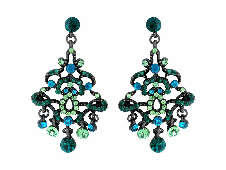 Серьги с подвесками, кристалл, кристаллы Swarovski