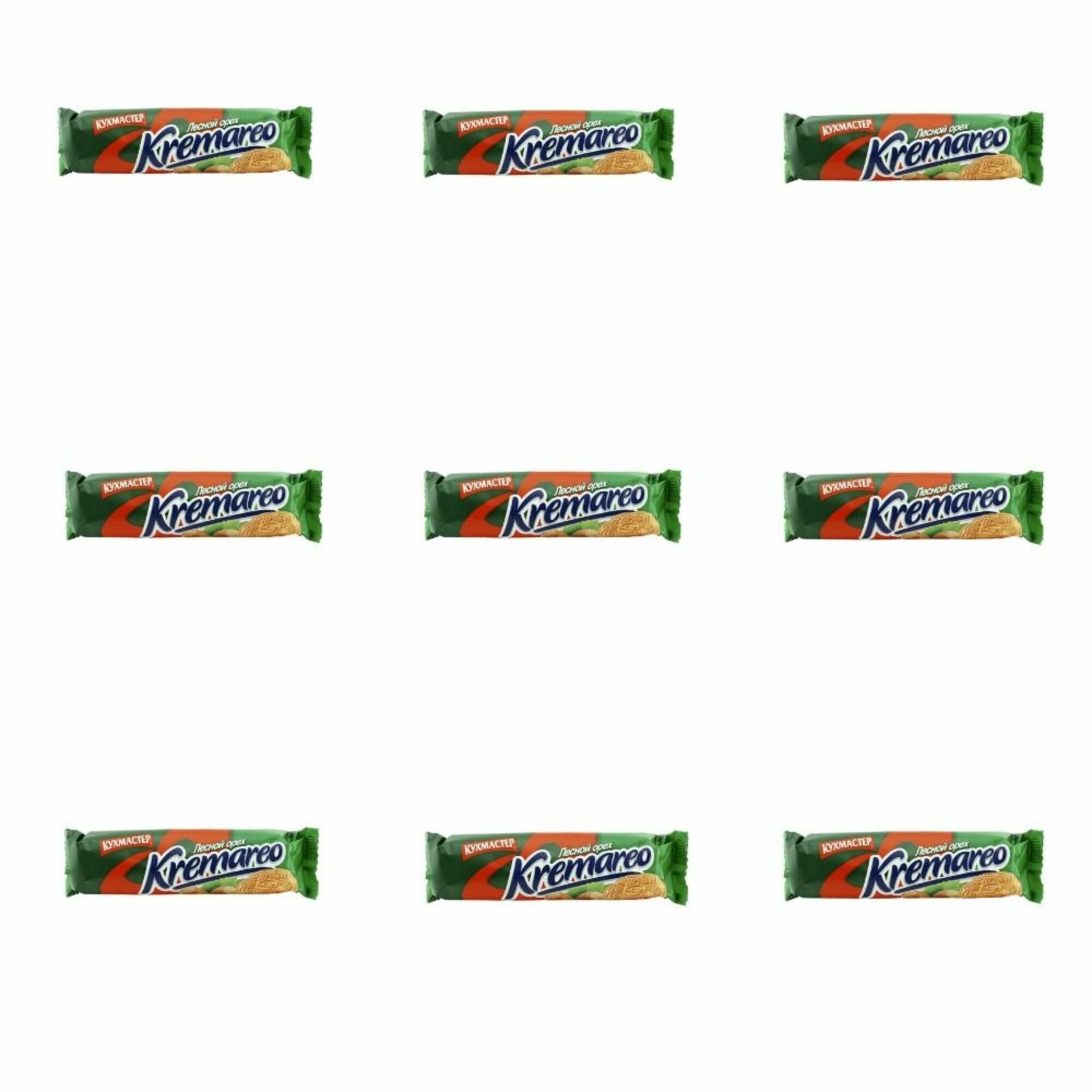 Кухмастер Печенье Kremareo Лесной орех, 100 гр, 9 уп.