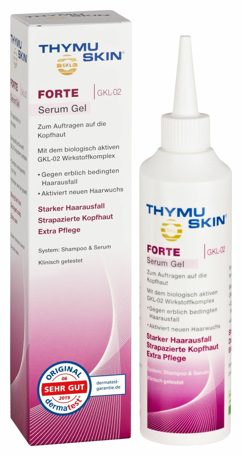 Thymuskin FORTE Serum Gel Тимускин Форте Гель-сыворотка с пептидами тимуса против выпадения волос, 200 мл