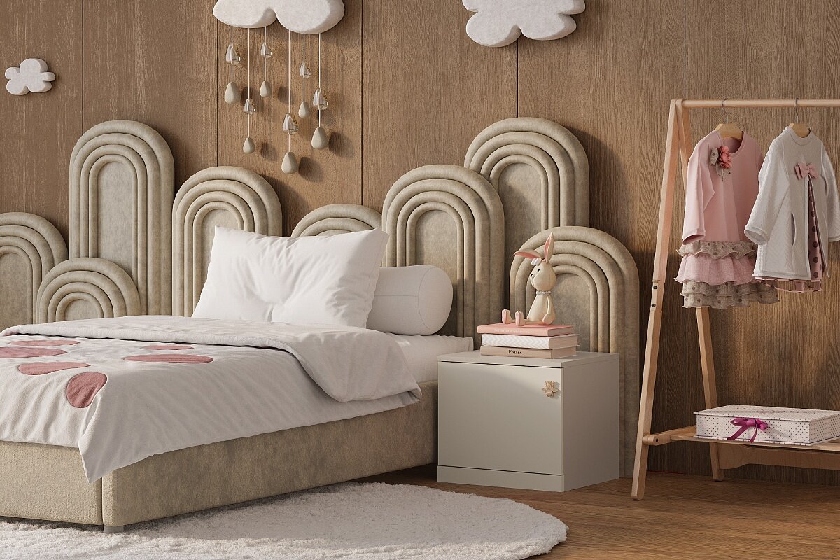 Тумба прикроватная МебельЛэнд24 Скарабей Mini - 1 Кашемир 45x38x40 бежевый напольная