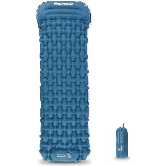 Туристический матрас Naturehike CNK2300DZ0001 FC-12 надувной с насосом, синий