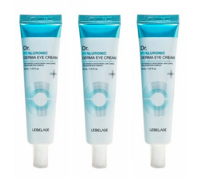 Крем для кожи вокруг глаз Lebelage с гиалуроновой кислотой Dr.Hyaluronic Derma Eye Cream, 40 мл - 3 штуки