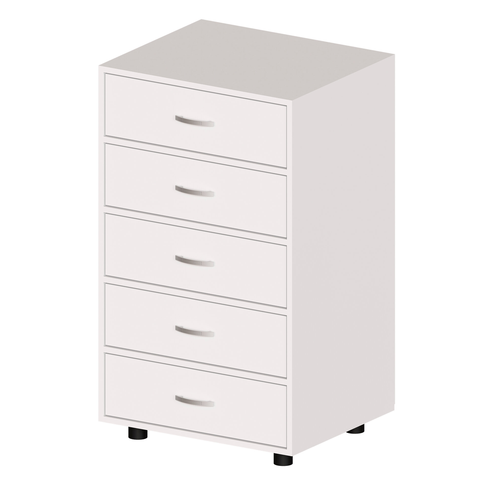 Комод СитиМебель-7 Ширина 60 см, Глубина 50 см, Высота 103 см, цвет: белый