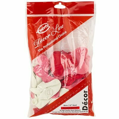 Шар латексный ненадутый Э 12" Сердце Стандарт ассорти 30 см (50 в уп)