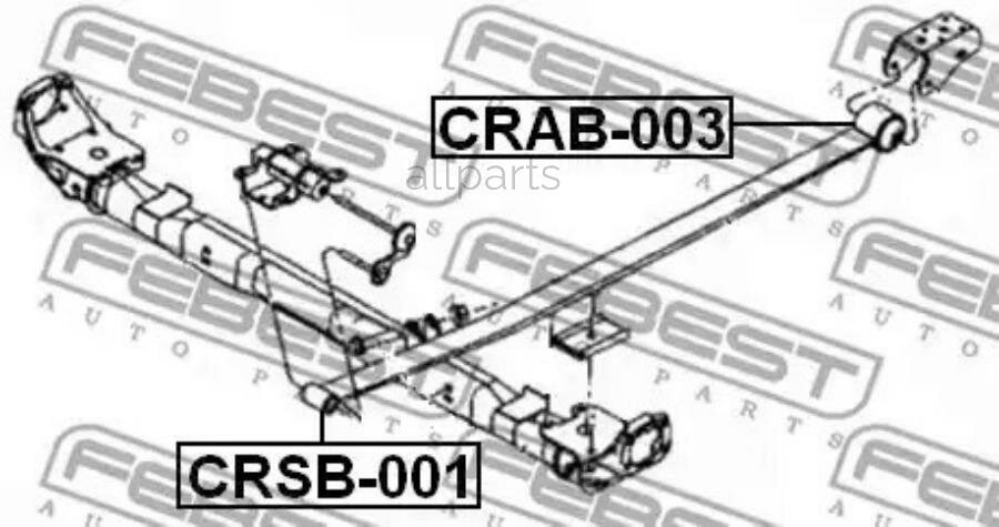 FEBEST CRSB-001 втулка задней рессоры (CHRYSLER VOYAGER III (RG) 2000-2007) FEBEST