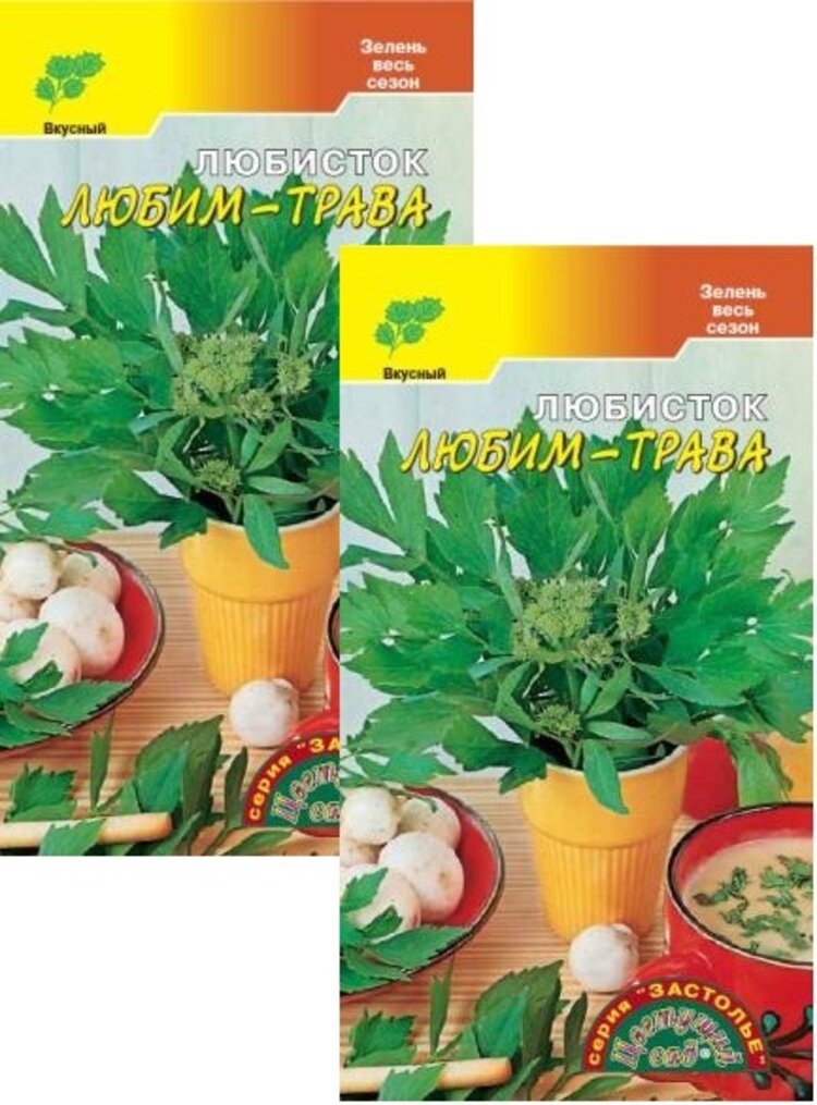 Семена Любисток Любим-Трава (0,05 г), 2 пакета, Цветущий сад, многолетник