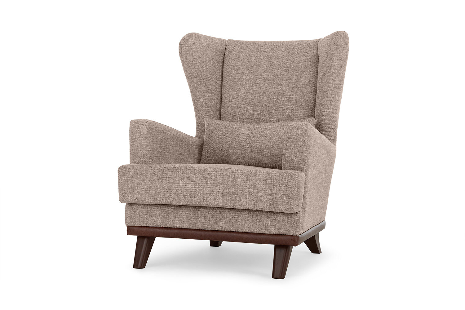 Кресло Hoff Людвиг, 74х91х90 см, искусственная кожа/рогожка, цвет бежевый, коричневый