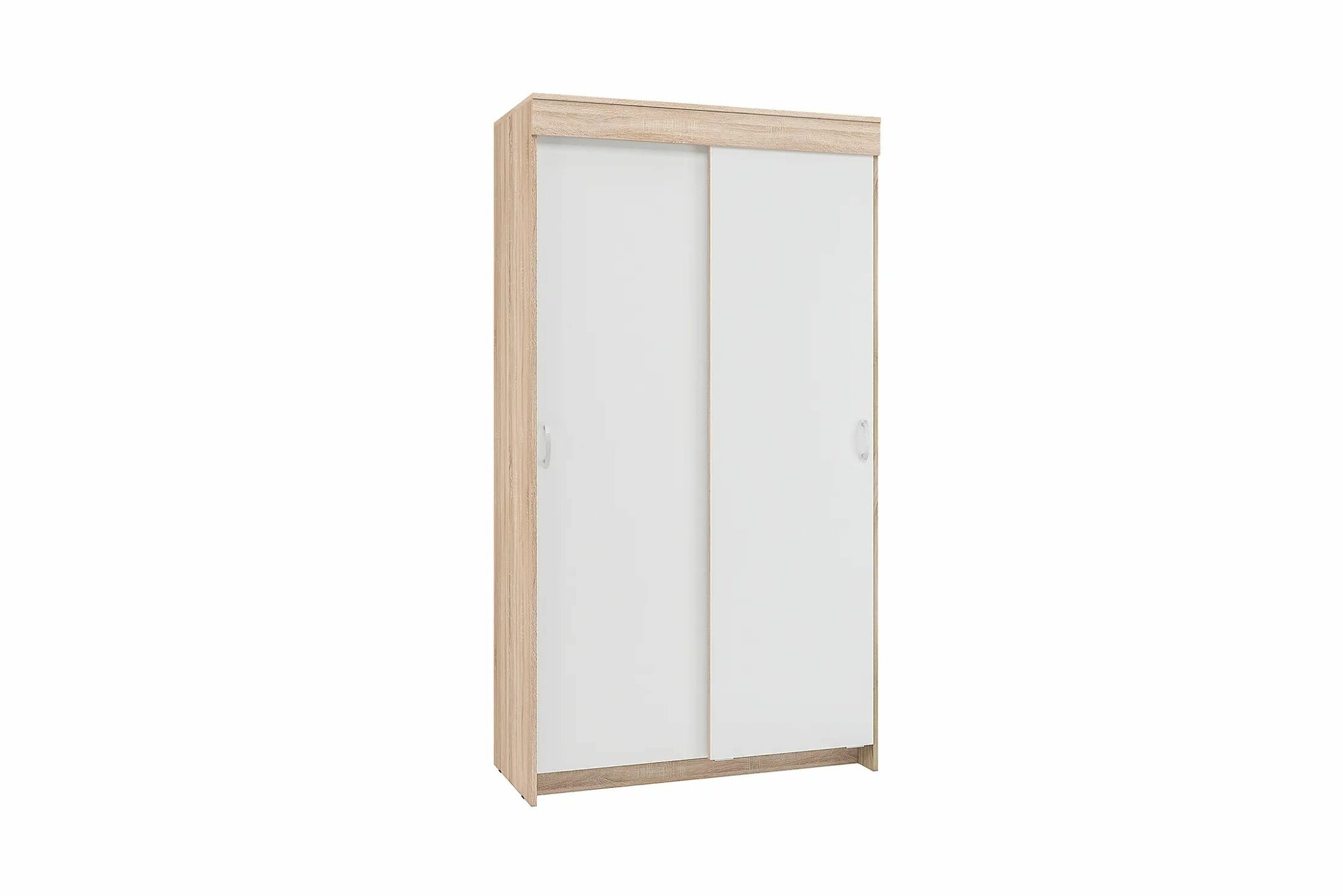 Шкаф-купе Барон, дуб сонома / белый, 100х50х202 см